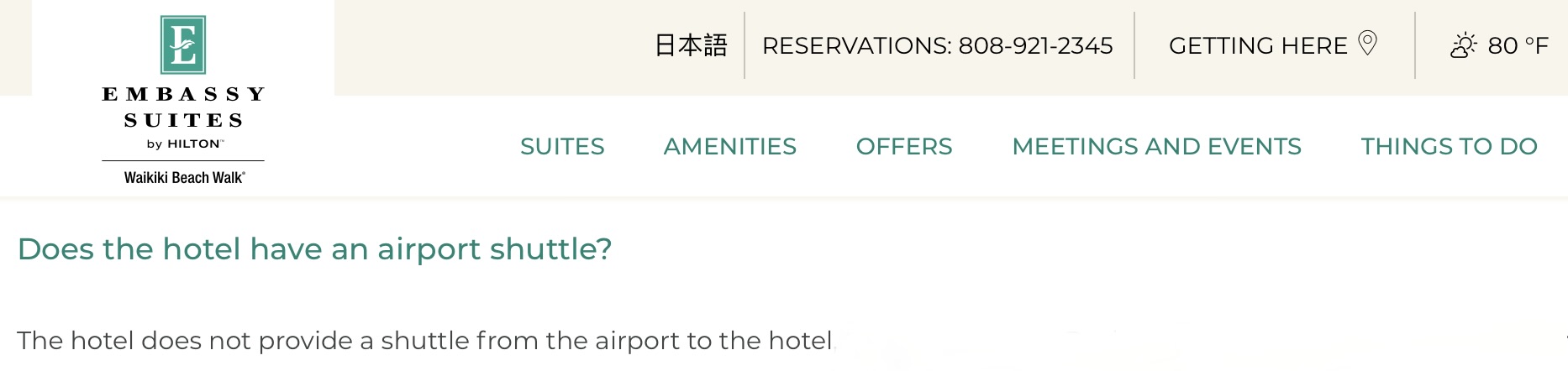 Embassy Suites Waikiki Airport Shuttle | Book Here